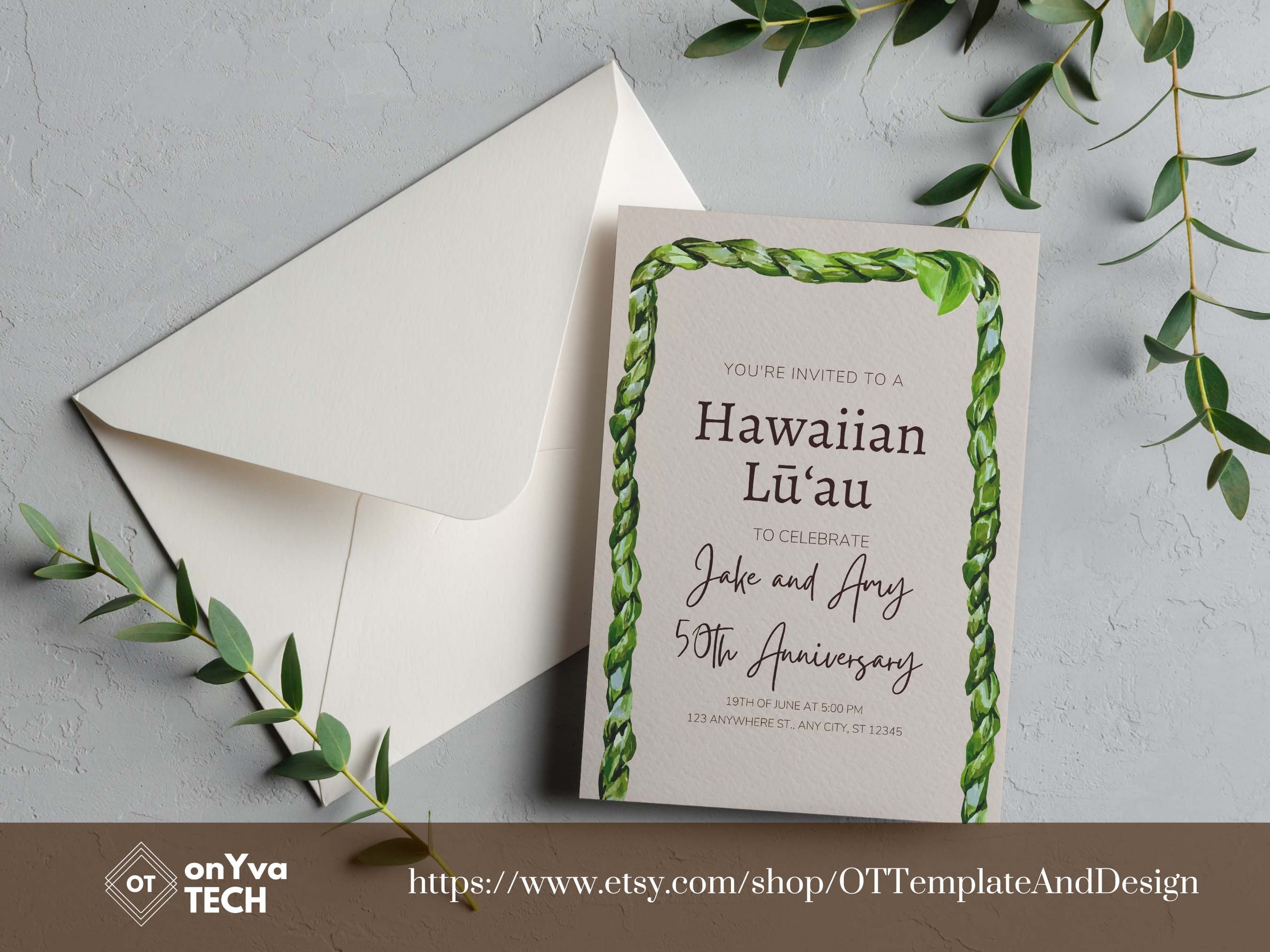 Ti Leaf Lei Frame PNG V3 Liilii Pack Hawaiian Flower Border Tropical ...