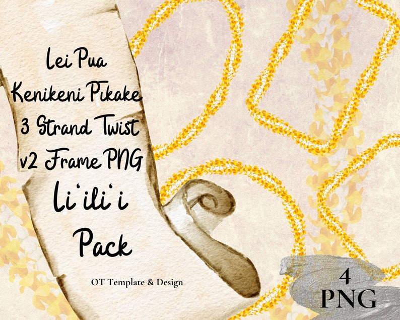 Puakenikeni Pikake 3 Strand Twist Lei, Hawaiian Flower Border PNG ...