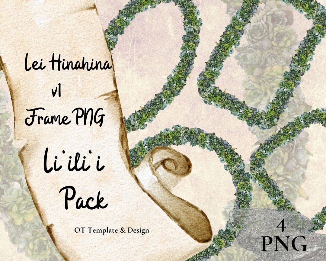 Hinahina Lei, Hawaiian Flower Border PNG Bundle, Tropical Clipart ...