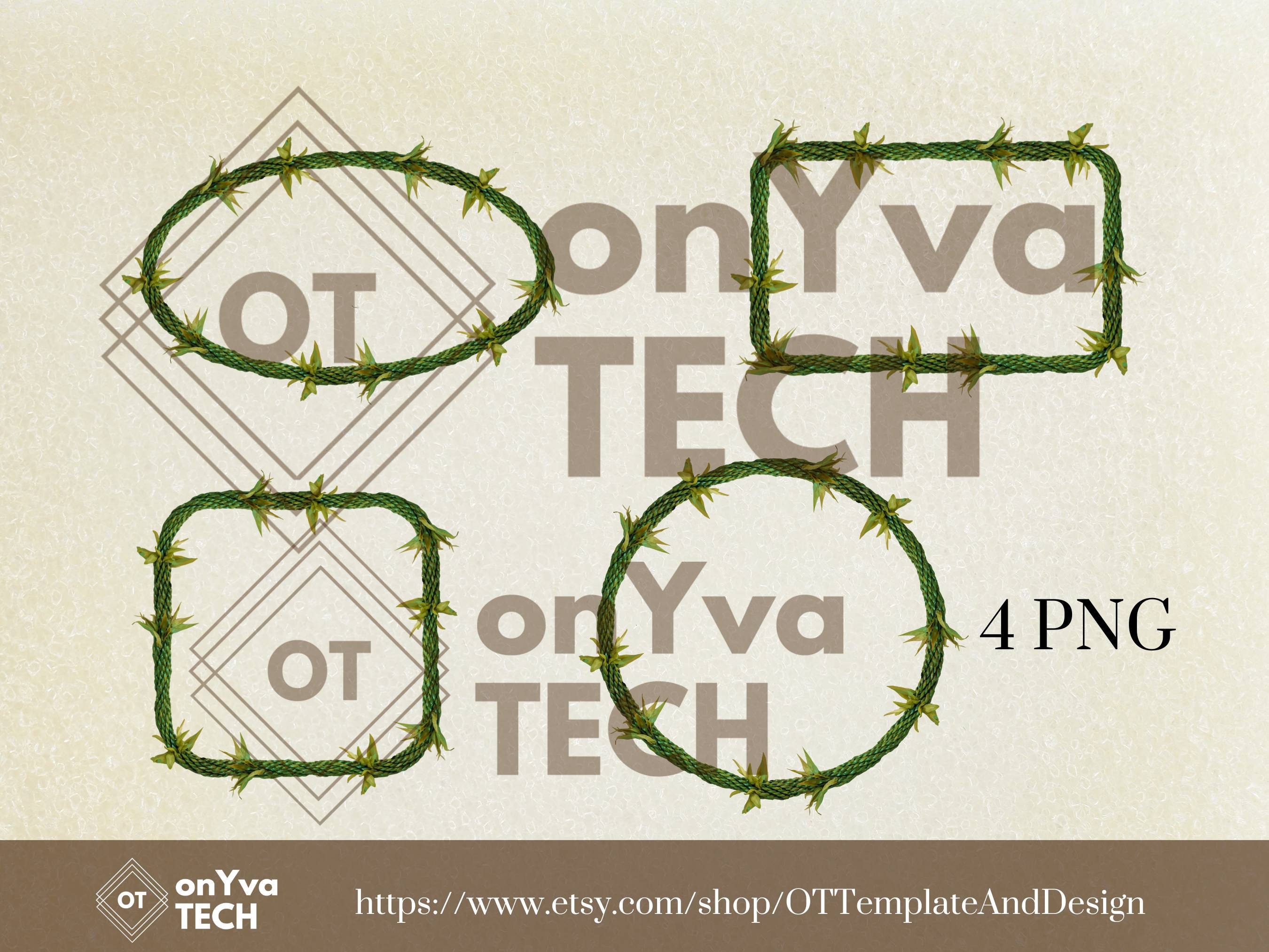 Ti Leaf Rope Lei Frame PNG V3 Liilii Pack Hawaiian Flower Border ...