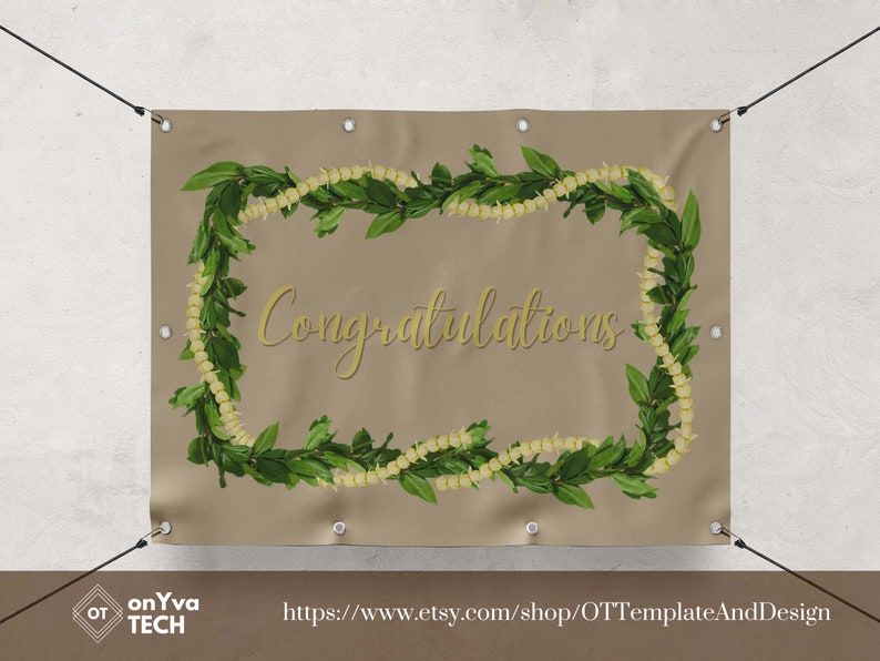 Maile & Pikake Lei 2 Strands Frames PNG Bundle Version 1, Digital ...