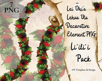 Maile Pikake 3 Strand Lei Flower PNG Decorative Element, Instant ...