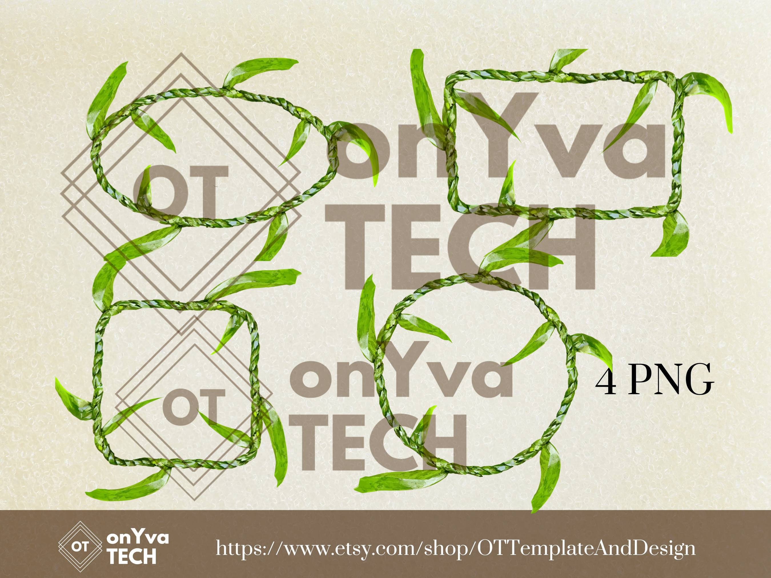 Ti Leaf Lei Frame PNG V2 Liilii Pack Hawaiian Flower Border Tropical ...