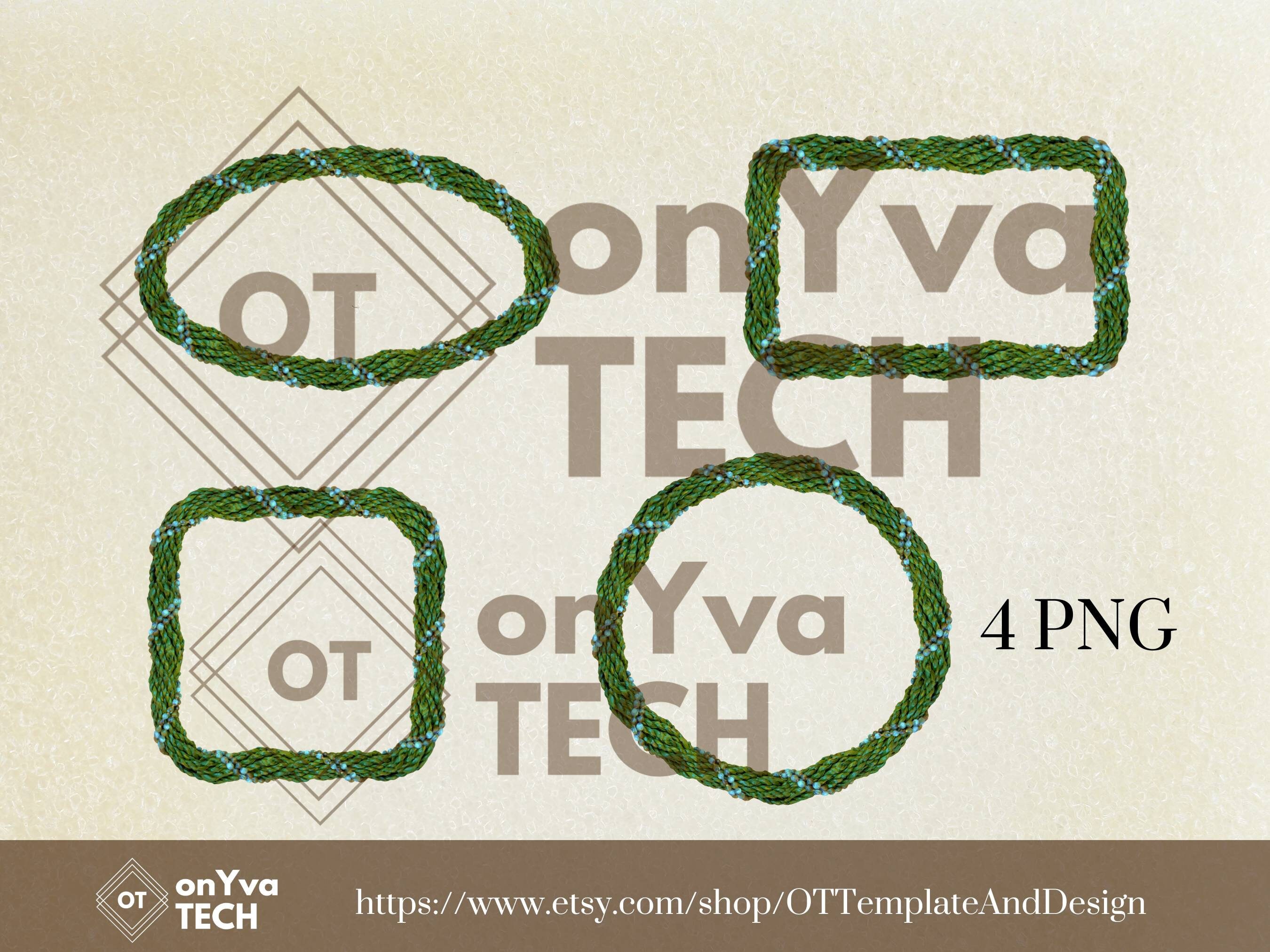 Ti Leaf Rope Lei Frame PNG V2 Liilii Pack Hawaiian Flower Border ...