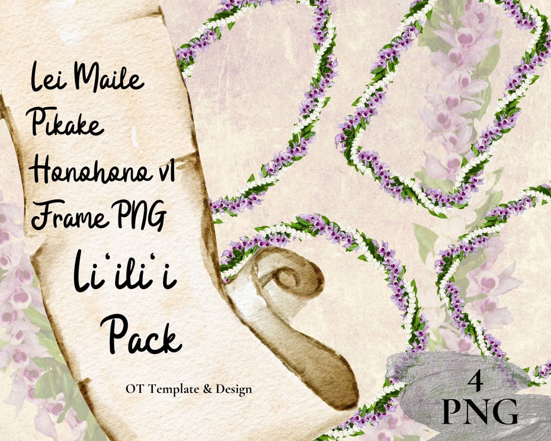Maile Pikake Honohono 3 Strand Twist Lei, Hawaiian Flower Border PNG ...