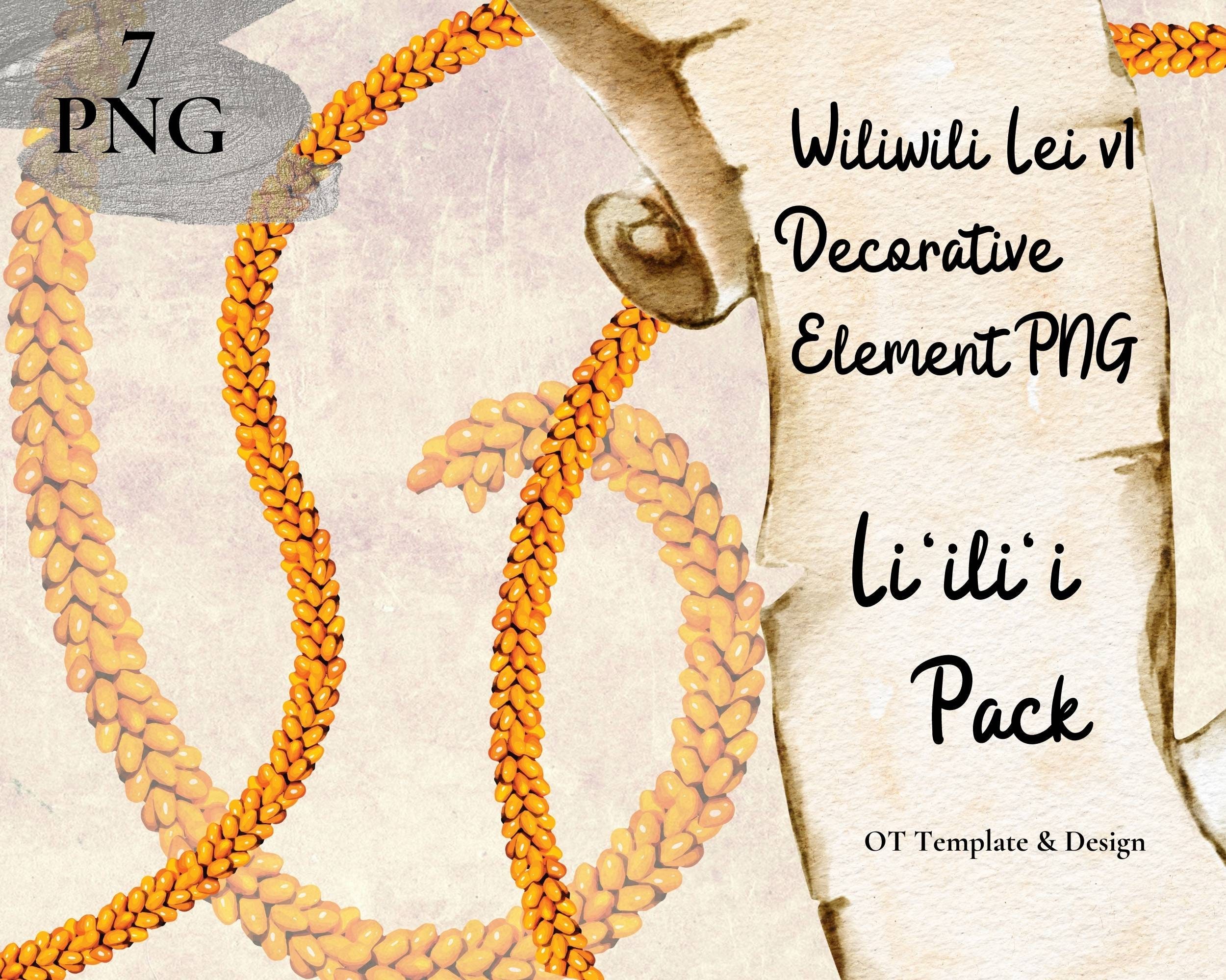 Wiliwili Lei V1 PNG Decorative Element Liilii Pack Hawaiian Lei ...