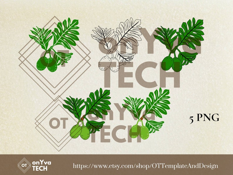Ulu Breadfruit SVG Cut File, PNG Files, Digital Instant Download - Etsy
