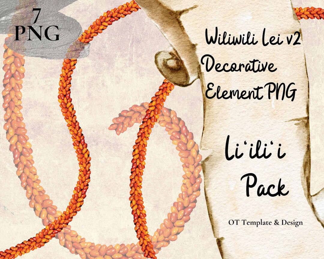 Wiliwili Lei V2 PNG Decorative Element Liilii Pack Hawaiian Lei ...