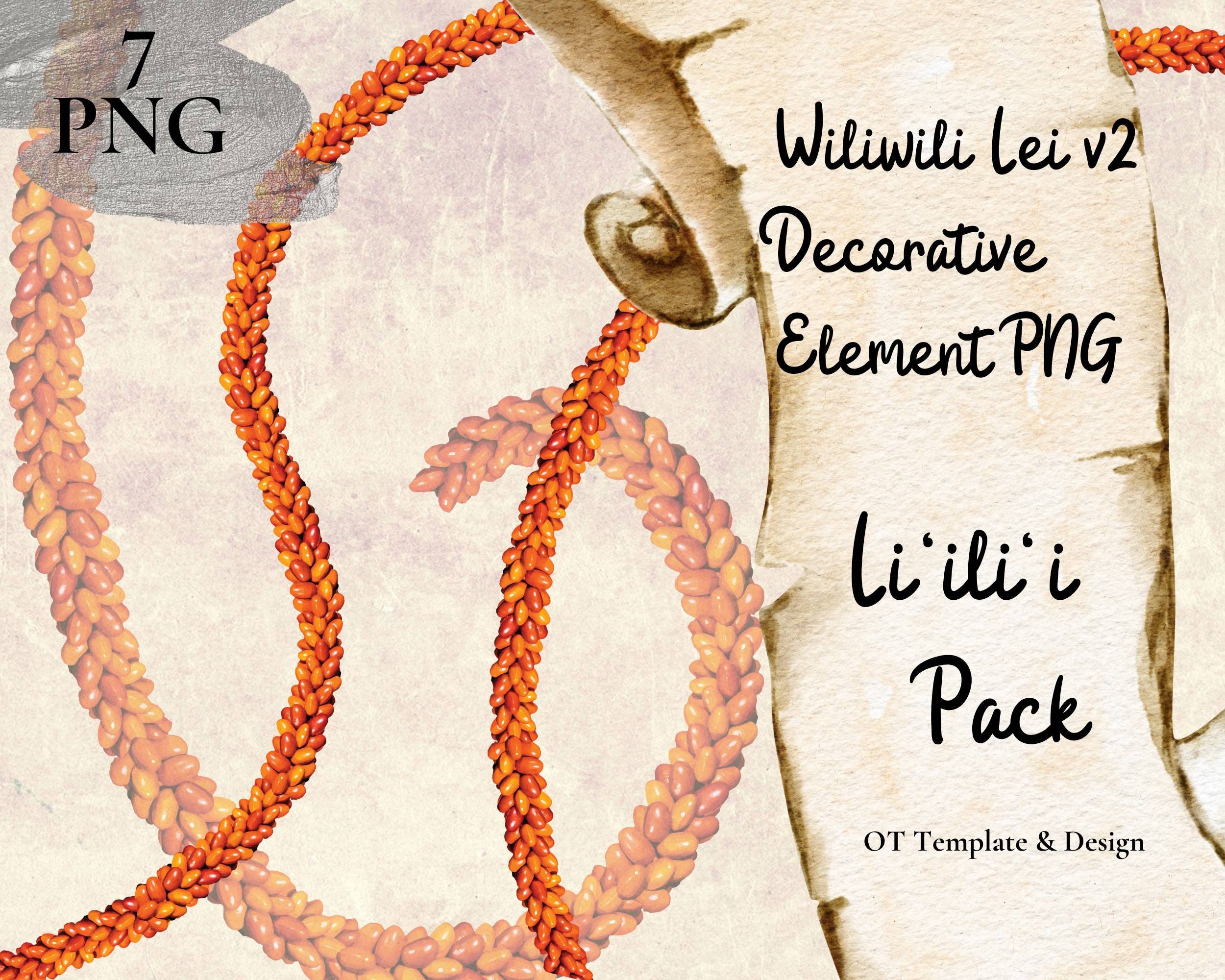 Wiliwili Lei V2 PNG Decorative Element Liilii Pack Hawaiian Lei ...