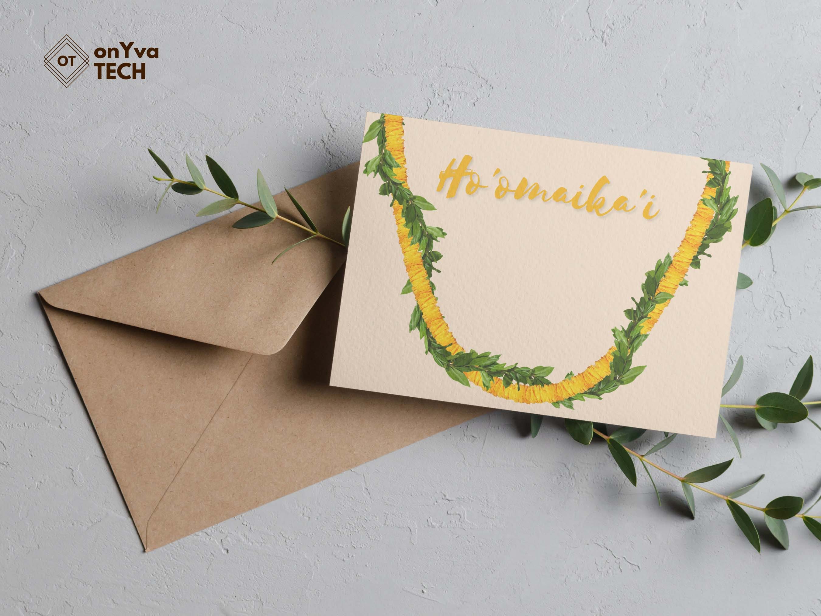 Maile Twist Lei Hulu Ilima, Hawaiian Flower Frame PNG Bundle, Digital ...
