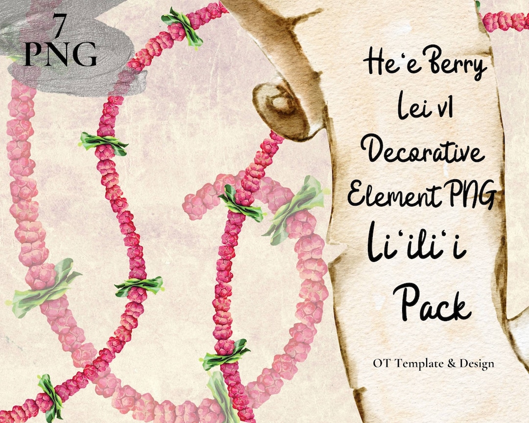 Hee Berry Lei, Hawaii Flower PNG Decorative Element, Floral Decoration ...