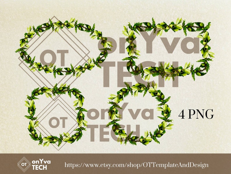 Maile Lei Frame PNG V2 Liilii Pack Hawaiian Flower Border Tropical ...