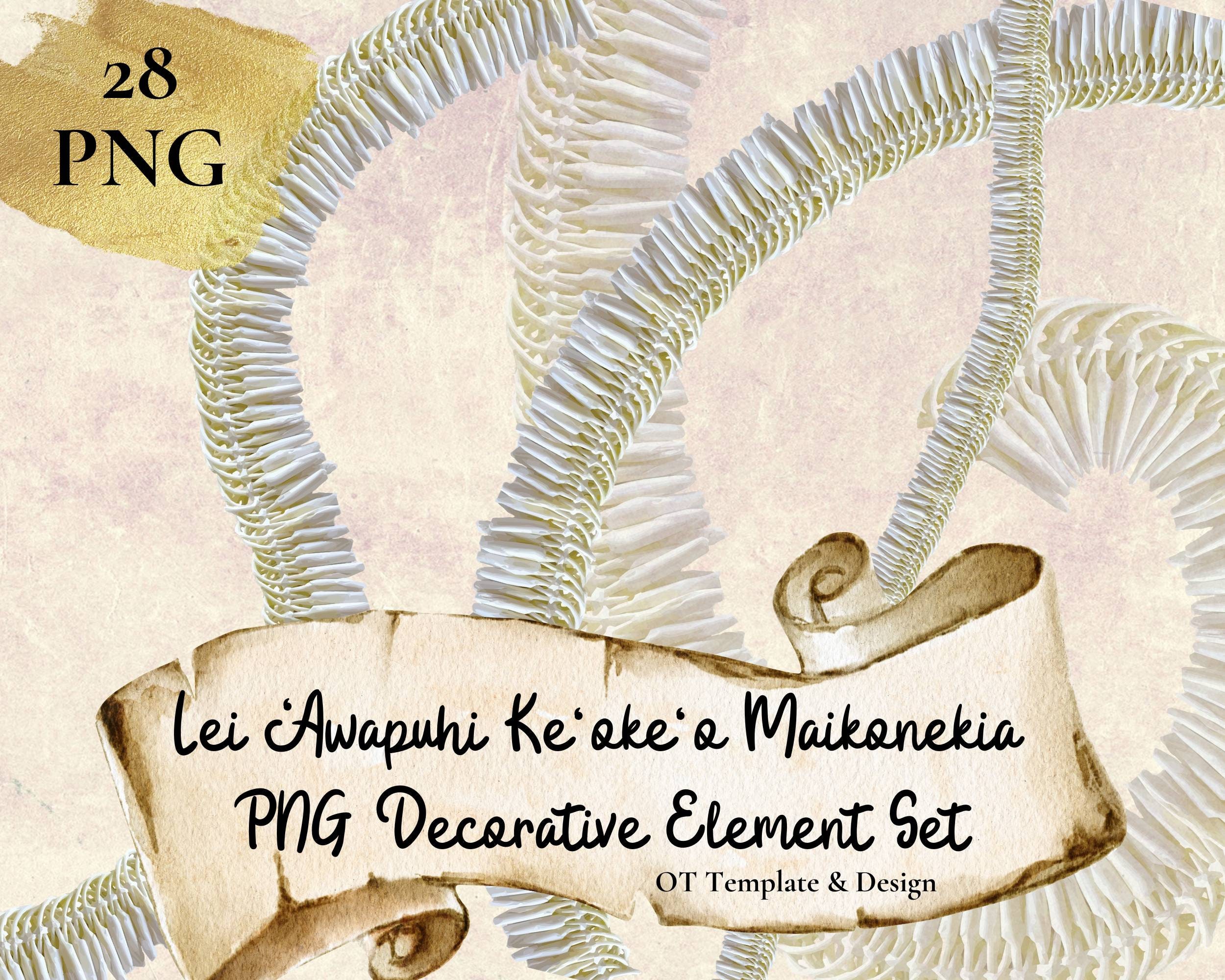 Micronesian White Ginger Lei, Hawaiian Flower PNG Decorative Element ...