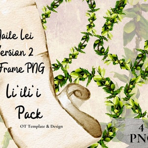 Maile Lei Frame PNG V2 Liilii Pack Hawaiian Flower Border Tropical ...