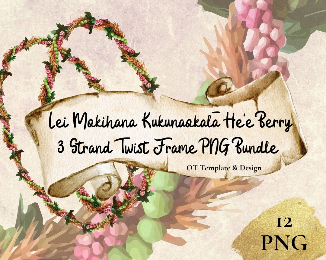 Mokihana Kukunaokala He'e Berry 3 Strand Twist Lei, Hawaiian Flower ...