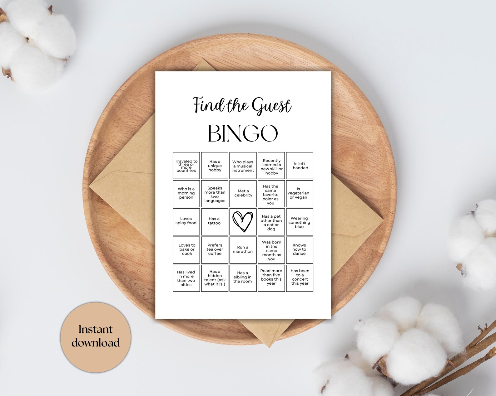 Find the Guest Bingo: Ladies Night Party Game (printable PDF Download ...