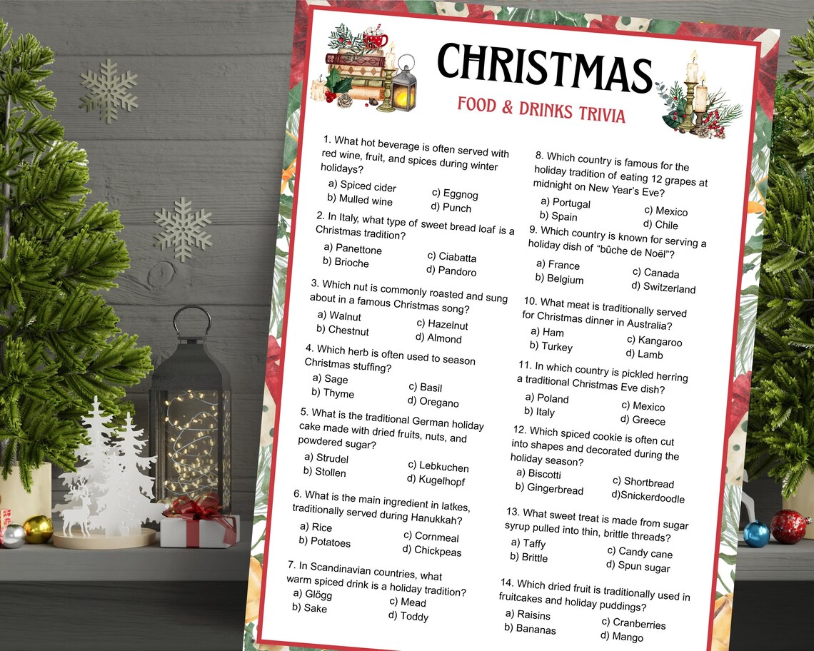 Christmas Trivia Game, Office Party Trivia, Friendsmas Games, Trivia ...