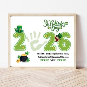 St. Patrick’s Day Handprint Art, 2026 Memory Keepsake, Handprint Poem ...
