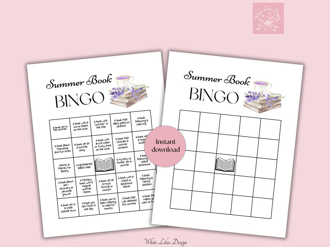 Summer Book Bingo: British Literature Reading Challenge (PDF) - Etsy