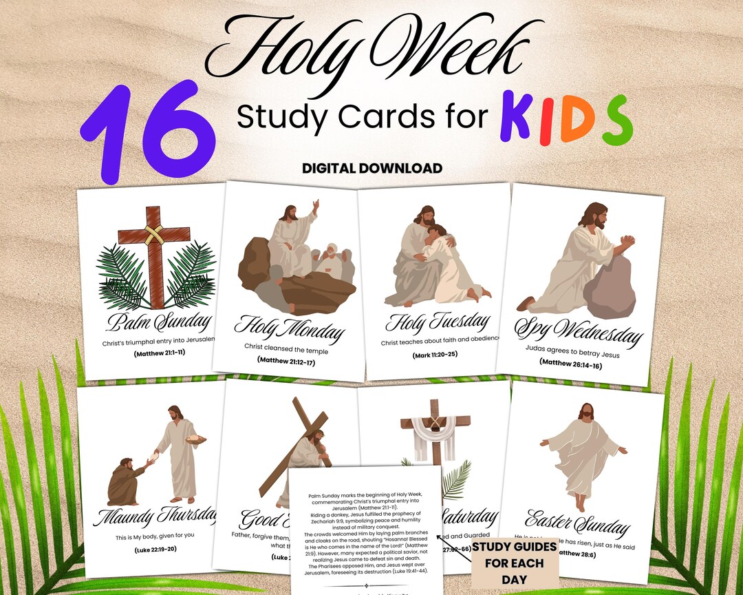 Holy Week Cards, Bible Study Group, Printable Easter Story, Easter ...
