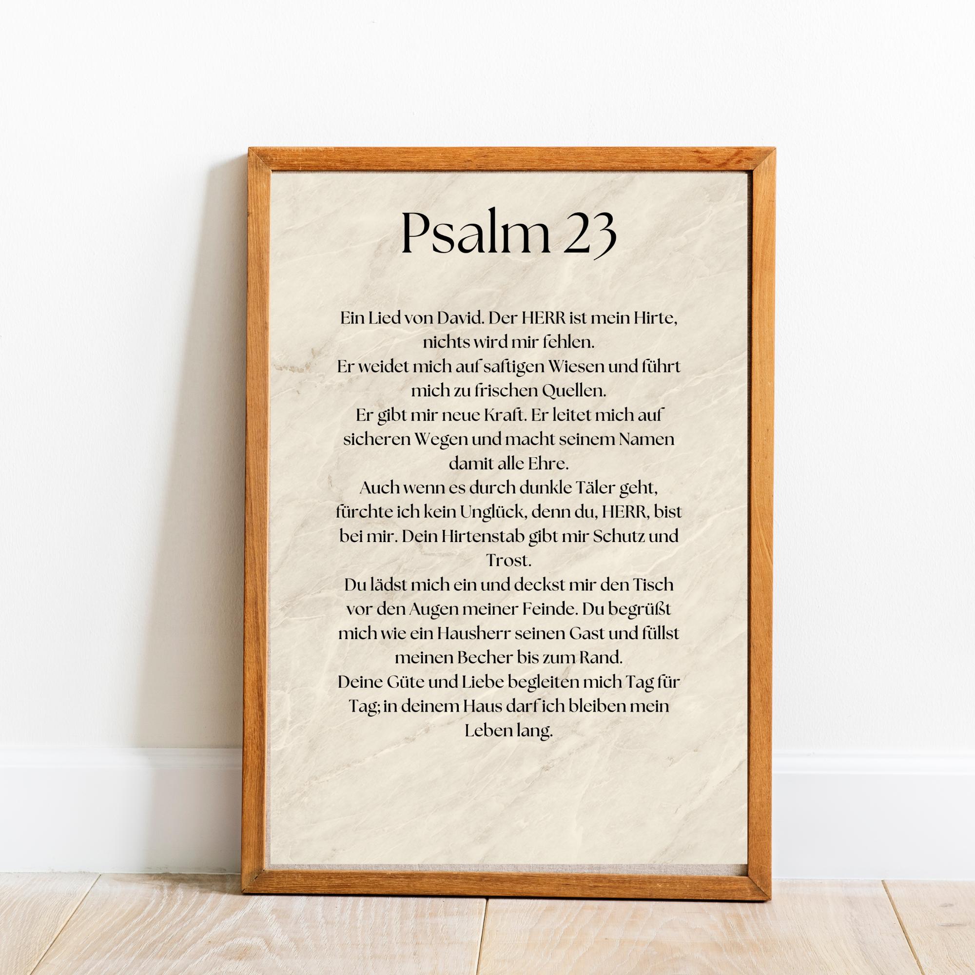 Psalm 23 Poster Christliches Poster Bibelversdrucke Christliches ...