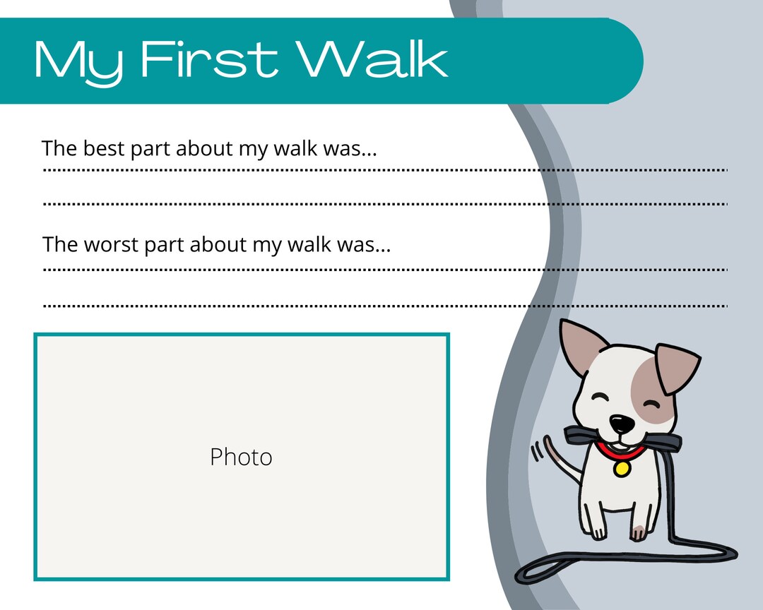 Scrapbooking Memory Page for Your Dog's First Walk. Dog, First Walk ...