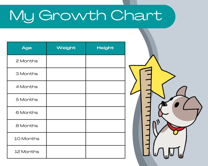 Scrapbooking Memory Page for Your Dog's Growth Records. Dog, Growth ...