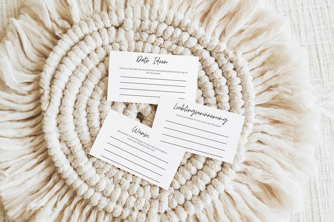Wedding Guest Cards I Time Capsule Wedding I Fill-in Cards I Guest Book ...