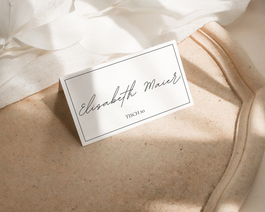 Place Card, Reserved Seat, Personalized Name Tag, Printable Name Card ...