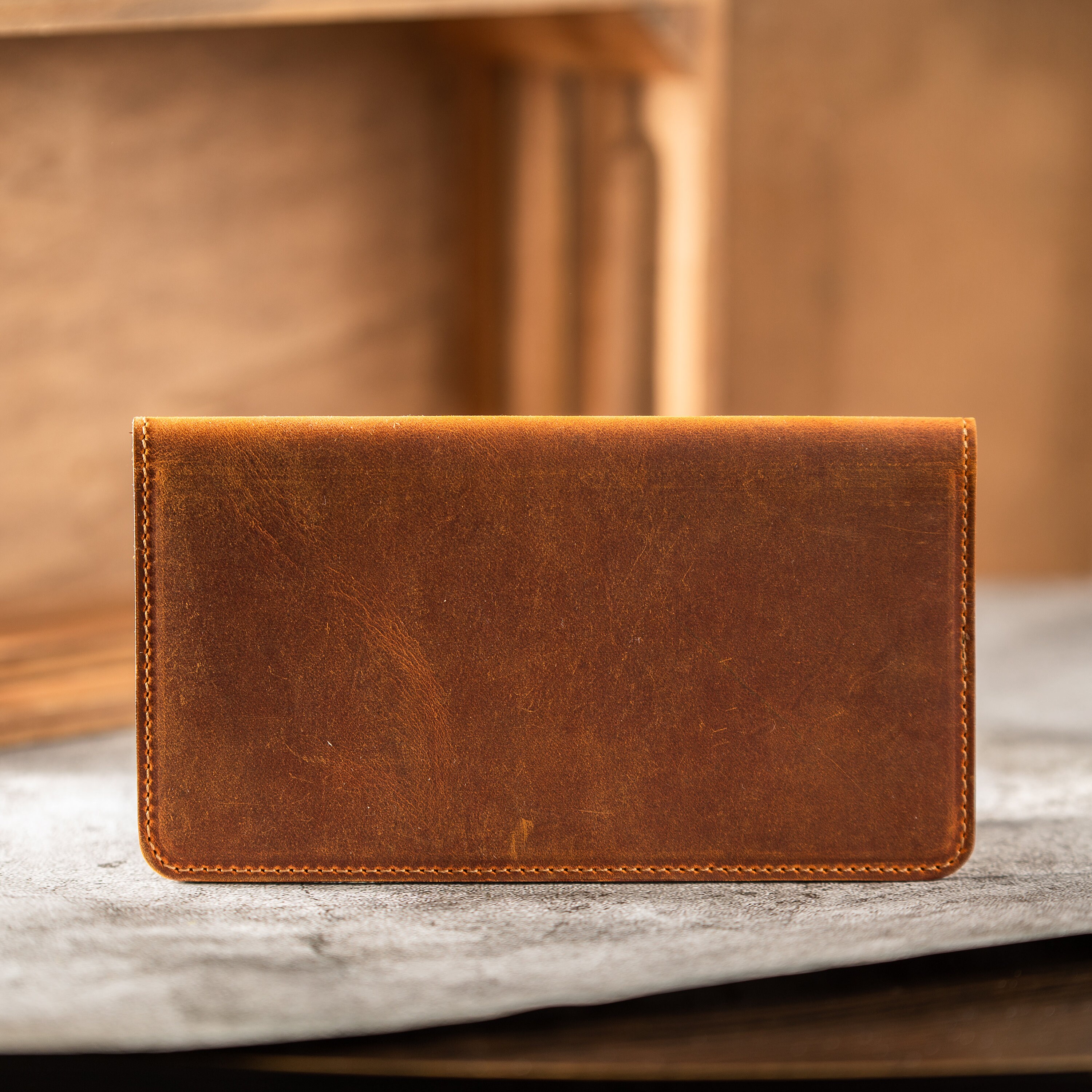 Personalized Leather Checkbook Wallet Checkbook Holder - Etsy