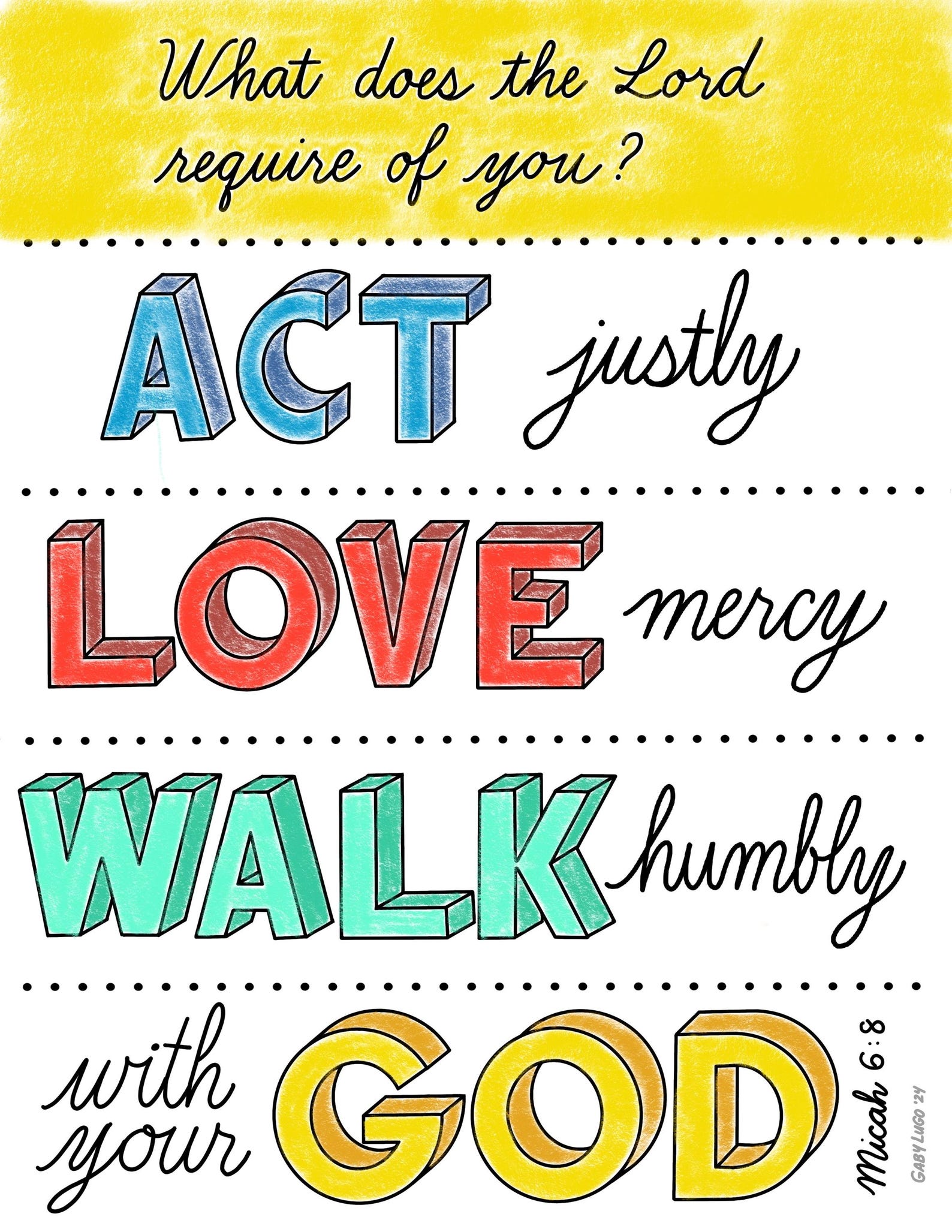 Micah 6:8 Walk Humbly With God, Printable Coloring Page - Etsy