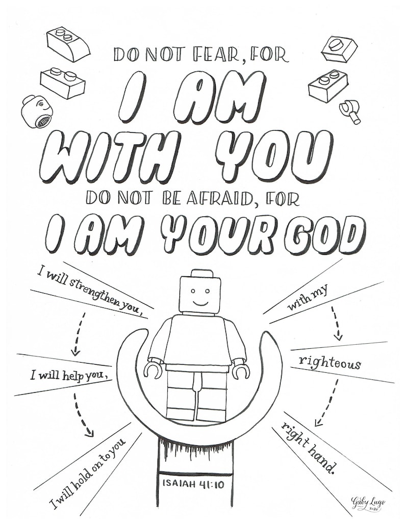 Isaiah 41:10 Coloring Page - Etsy
