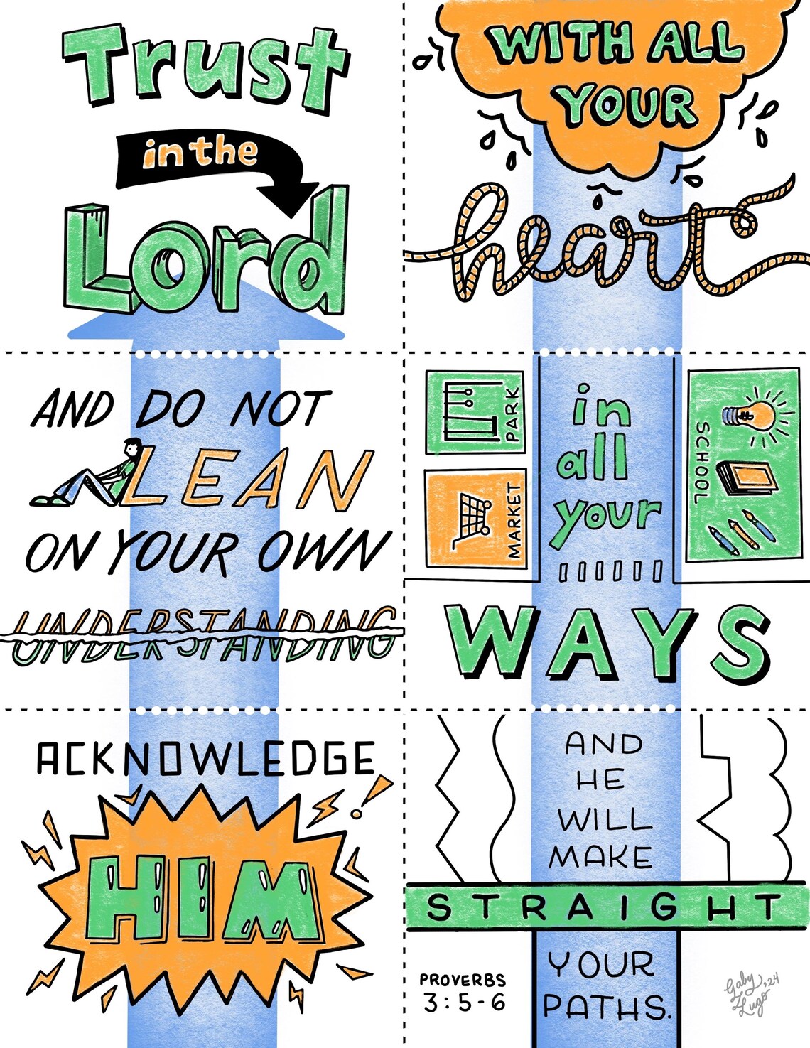 Trust in the Lord With All Your Heart… Proverbs 3:5-6 Printable ...