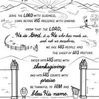 Printable Psalm 100 Coloring Spinner Wheel, Sunday School & Kids ...