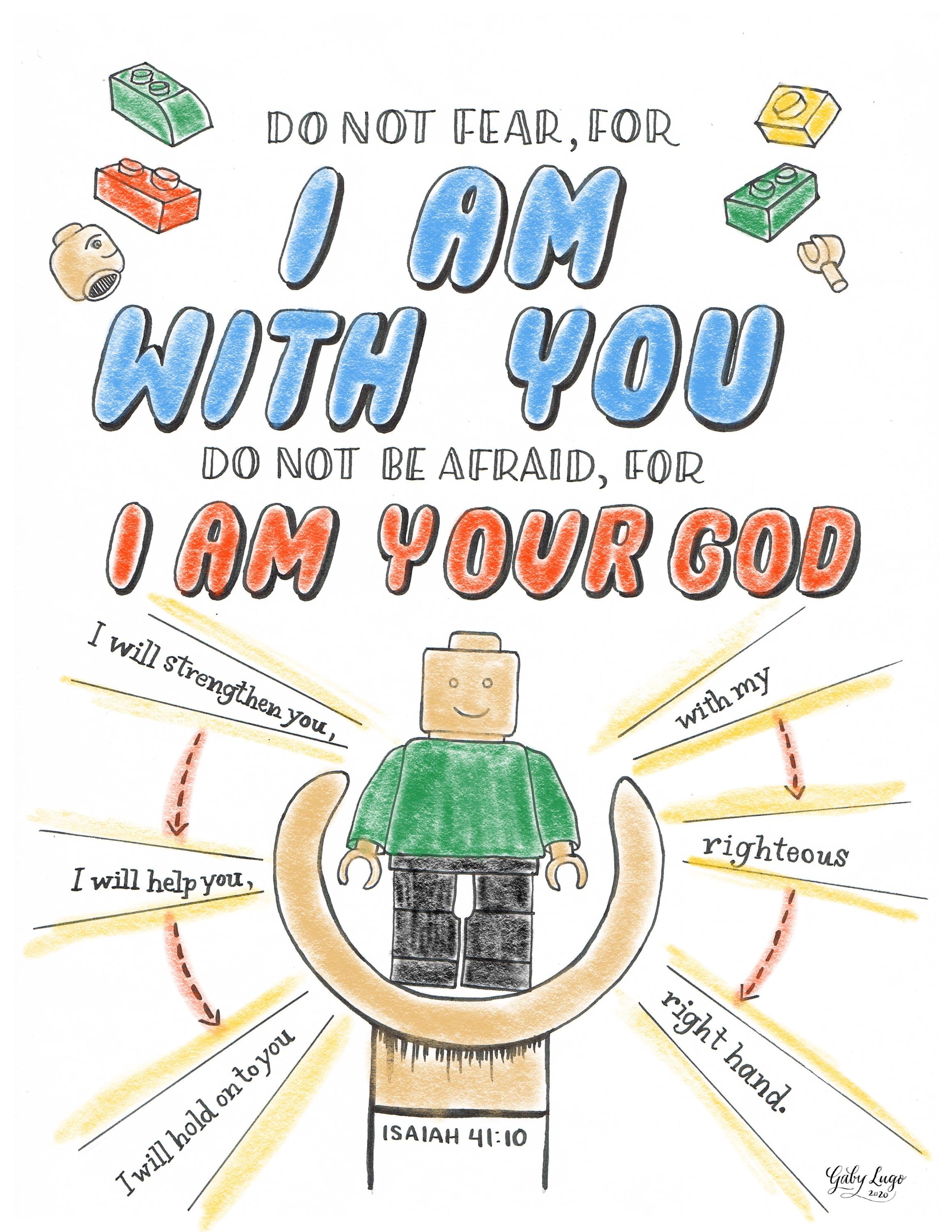 Isaiah 41:10 Printable Coloring Page - Etsy