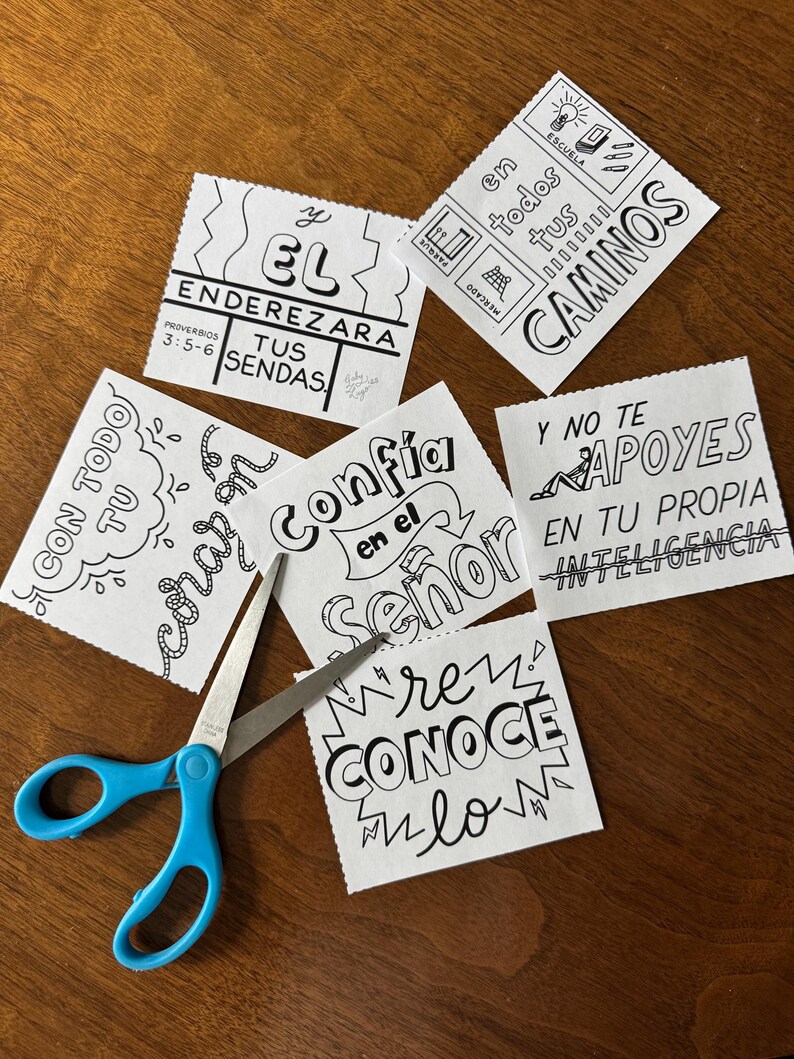 Confía En El Señor… Proverbios 3:5-6 Página De Colorear - Etsy