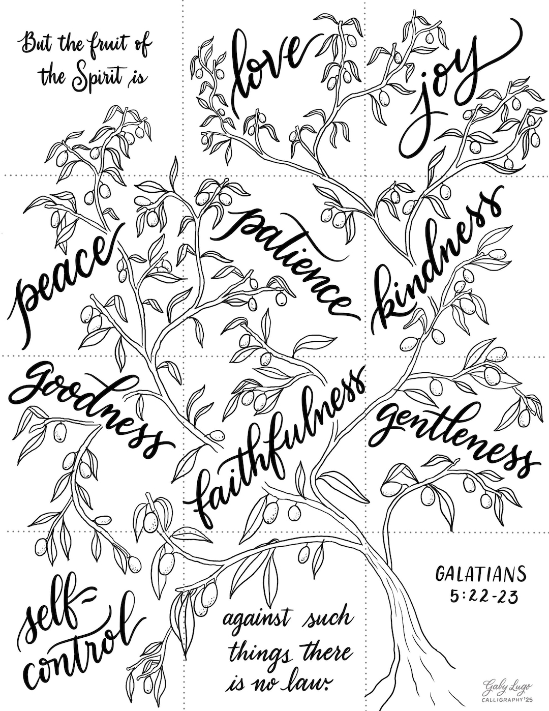Fruit of the Spirit. Galatians 5:22-23 Activity, Coloring Page ...