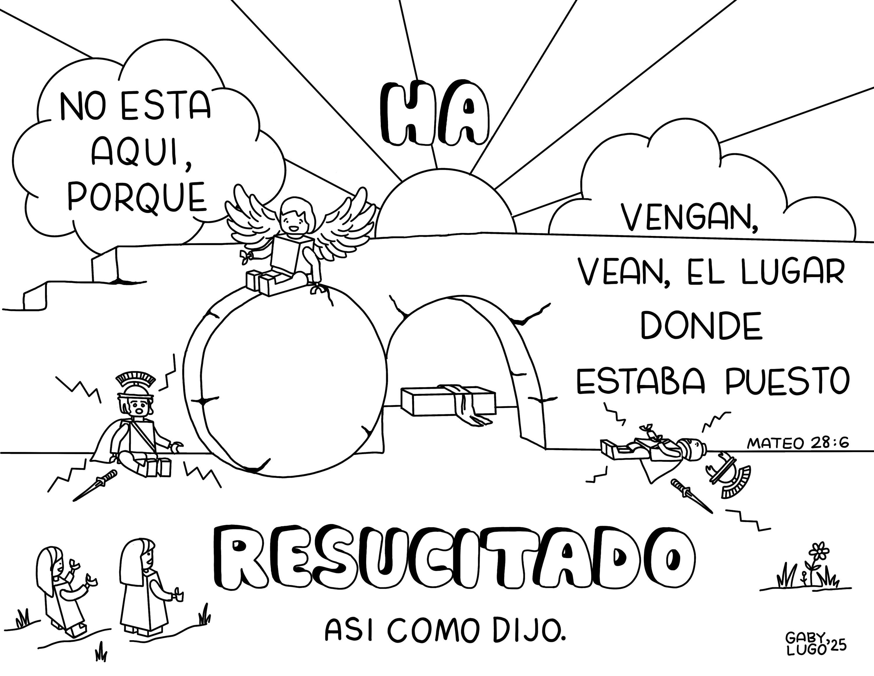 Ha Resucitado… Página Para Colorear Para Pascua / Versión Español - Etsy