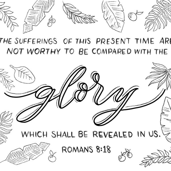 Romans 8 Coloring Page - Etsy