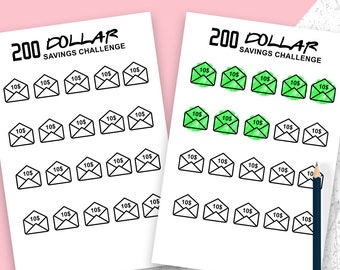 200 Envelope Challenge - Etsy