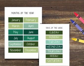 Boho Months of the Year Classroom Printable - Etsy