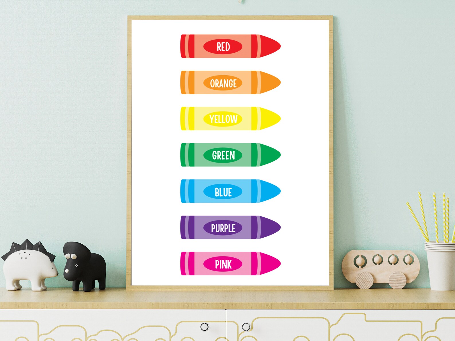 Learning Color Chart, Crayon Colors, Printable Color Chart, Classroom ...