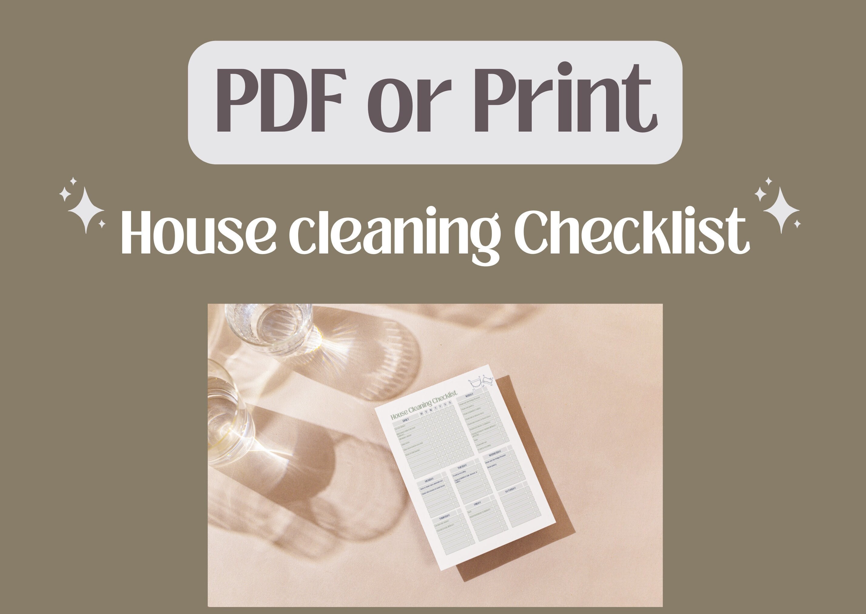 Printable Daily & Weekly Cleaning Schedule Template, Simplify Your ...