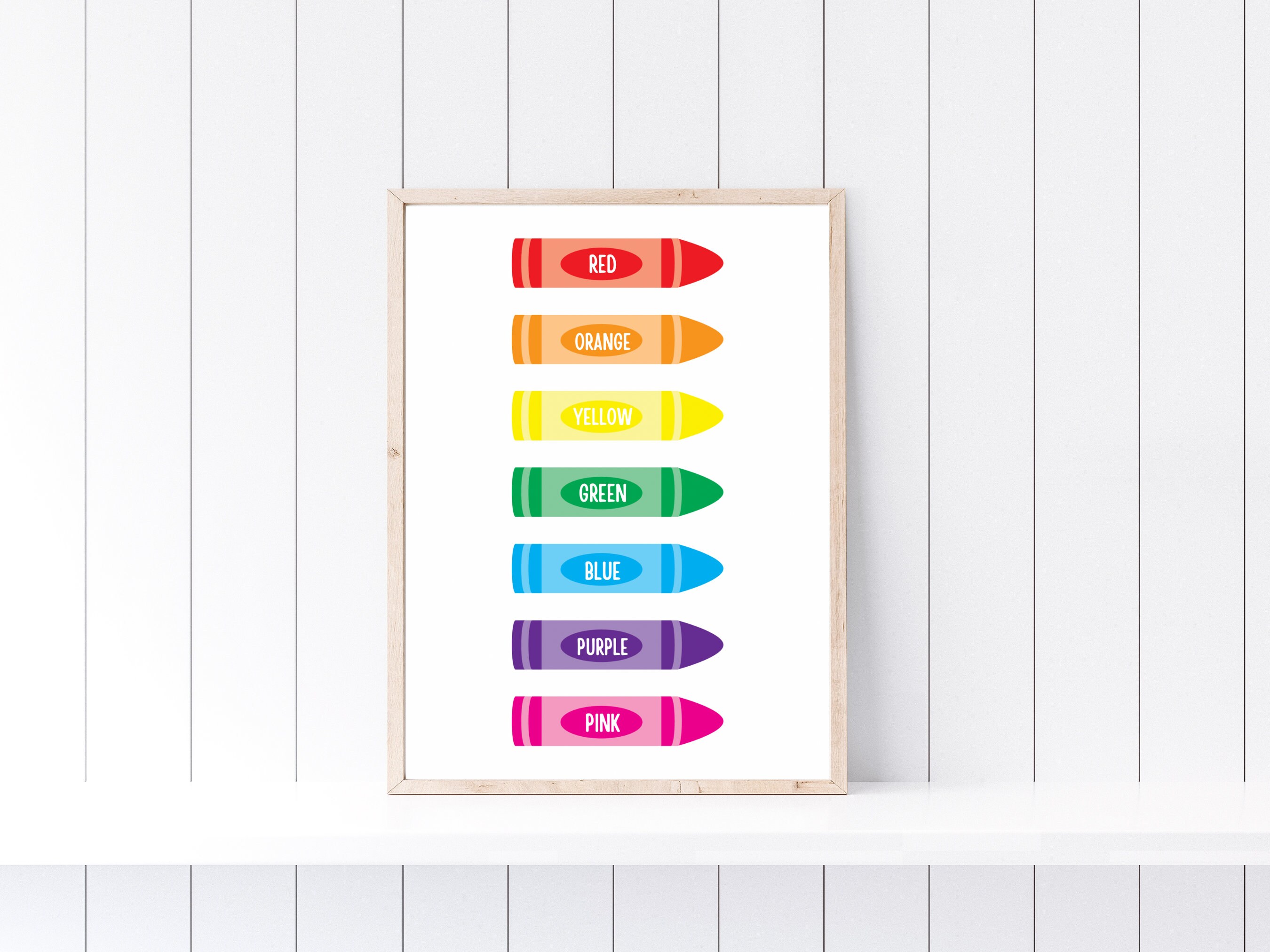 Learning Color Chart, Crayon Colors, Printable Color Chart, Classroom ...
