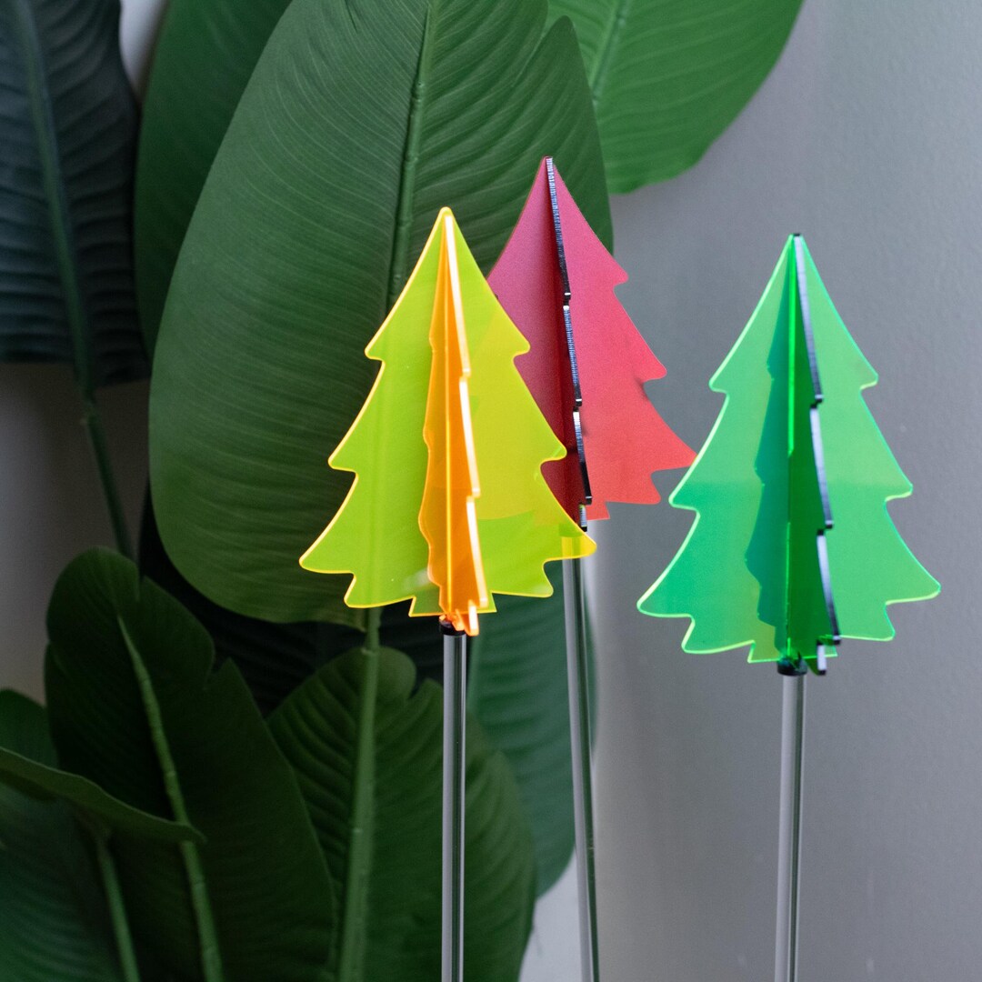 Fluorescent Tree Stakes - Christmas Suncatcher - Etsy