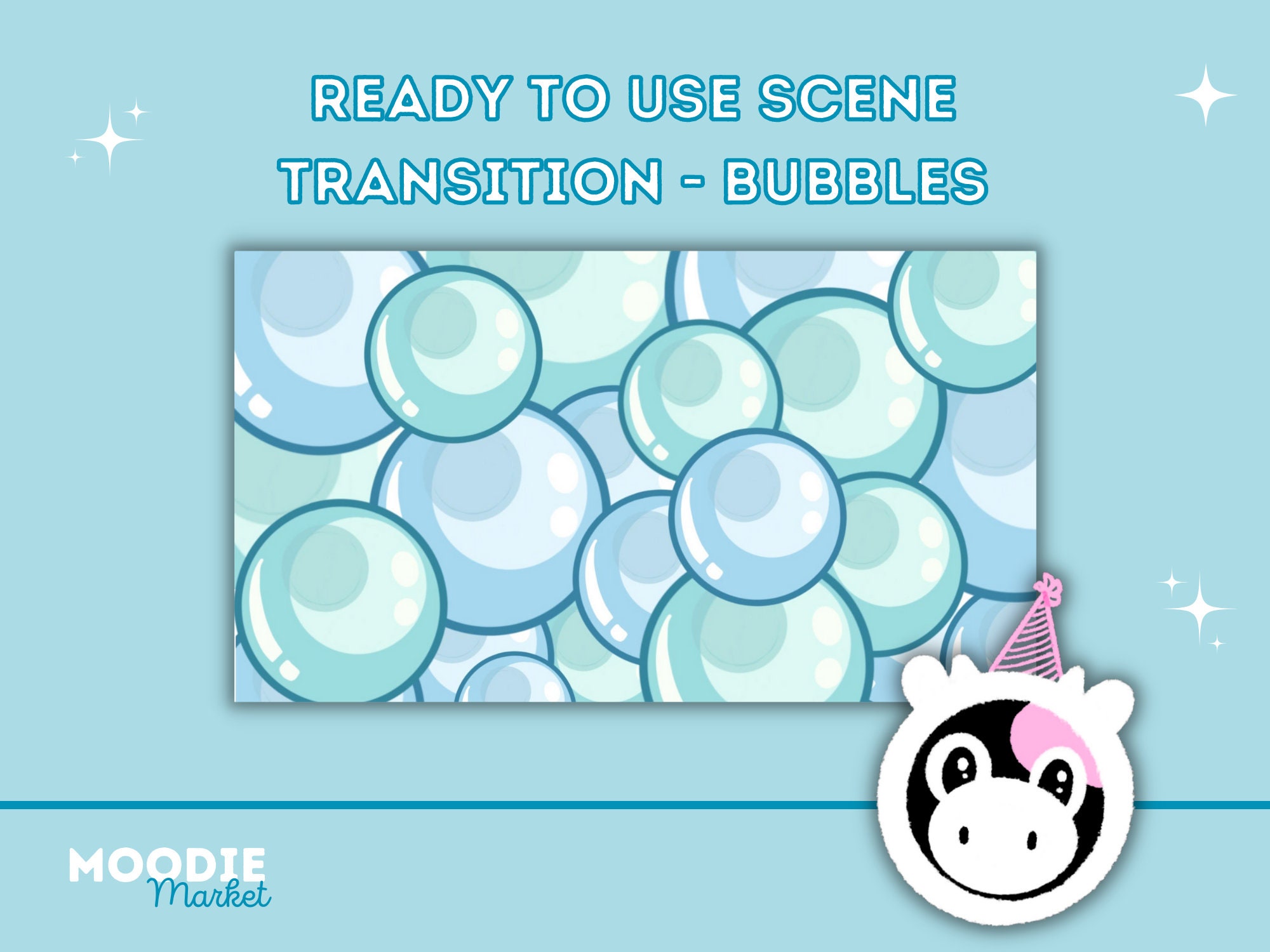 Blue Bubbles Stream Scene Transition - Etsy