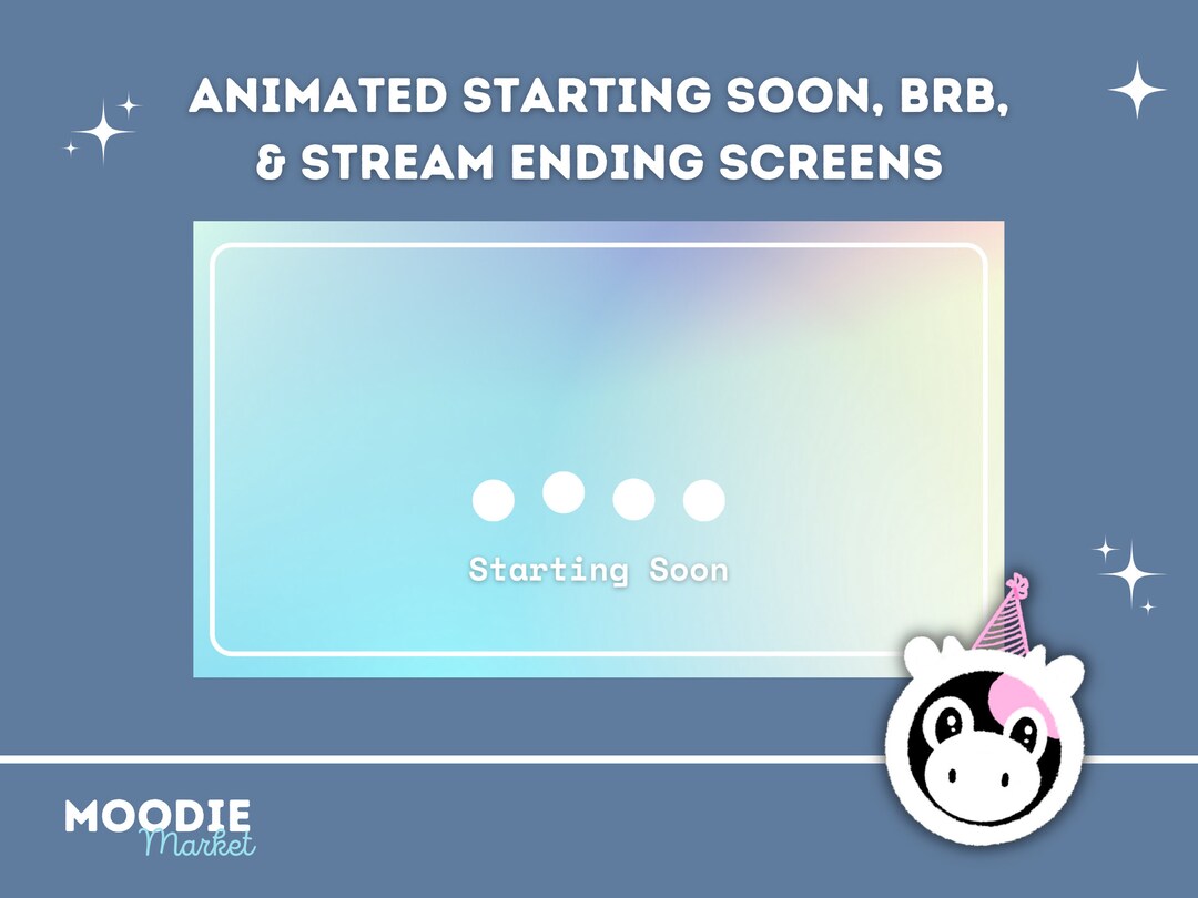 Animated Pastel Retro Cute Gradient Starting Soon, Be Right Back, and ...