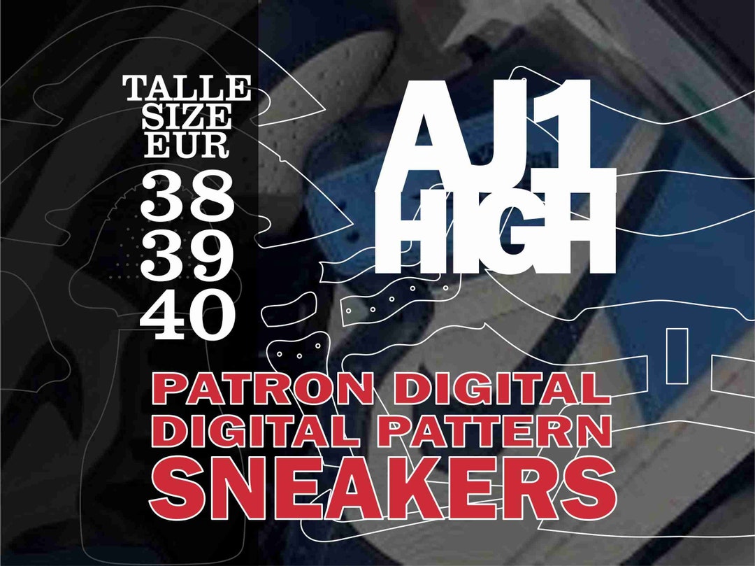 Sneaker and Shoe Pattern - PDF SVG - Custom Sneaker- Custom Kicks - A4 ...