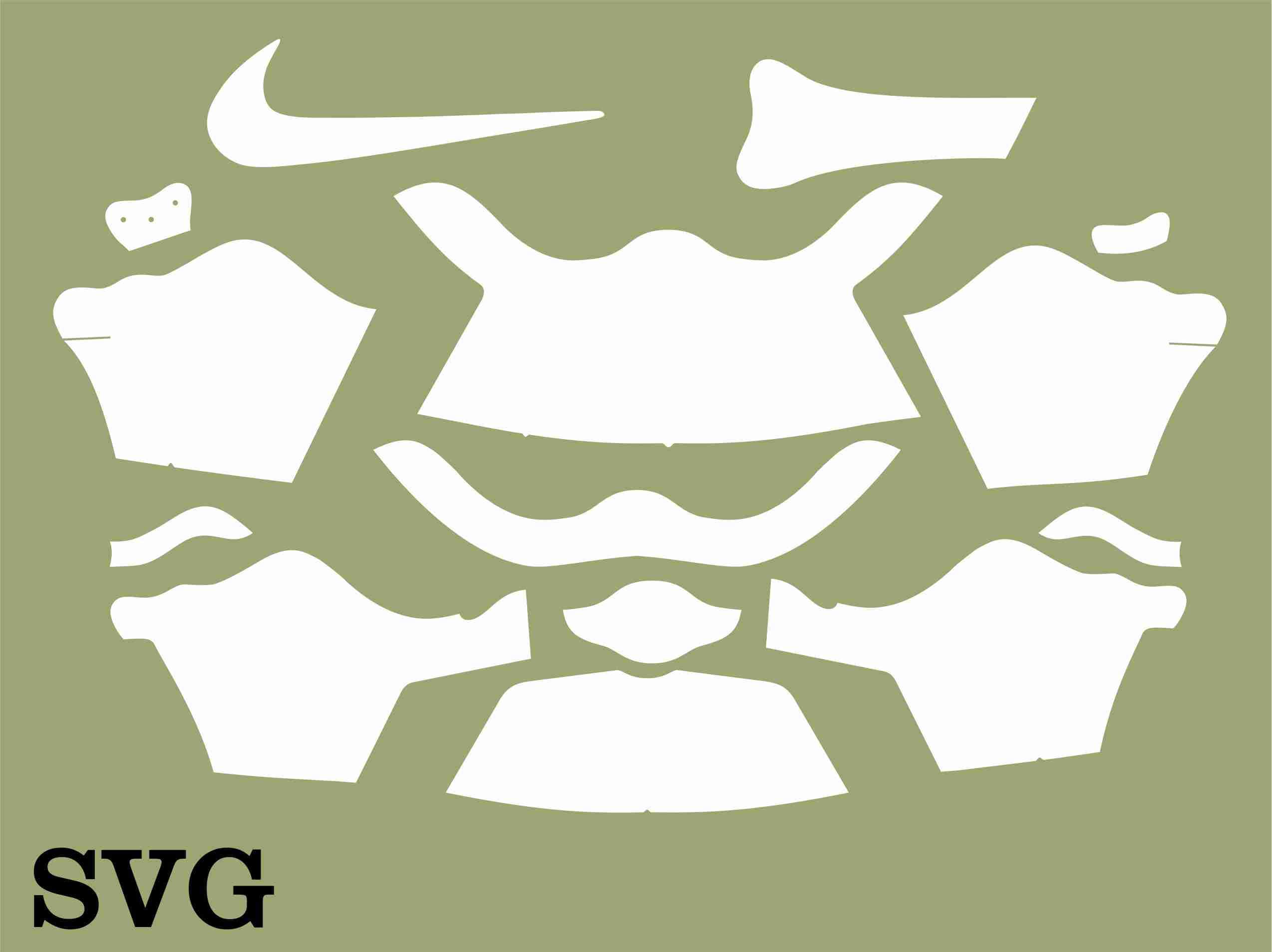 3 Different Files for Each Size Custom Sneaker and Shoe Pattern PDF SVG ...