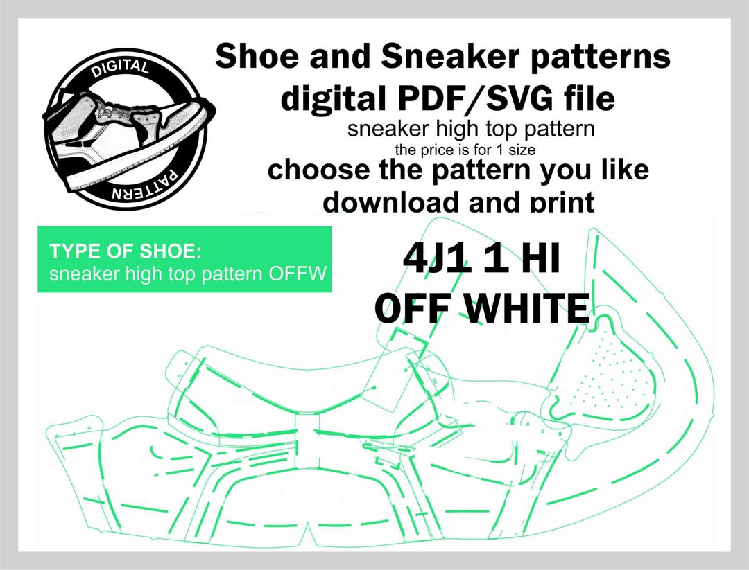 SNEAKER DIGITAL PATTERN Shoe and Sneaker Digital Pattern - Just One ...